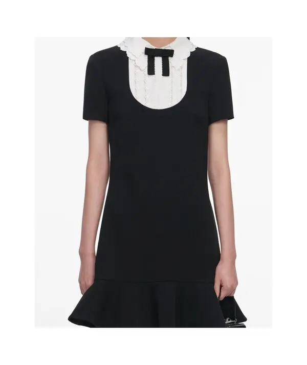 SELF-PORTRAIT Ruffled Bow Mini Dress