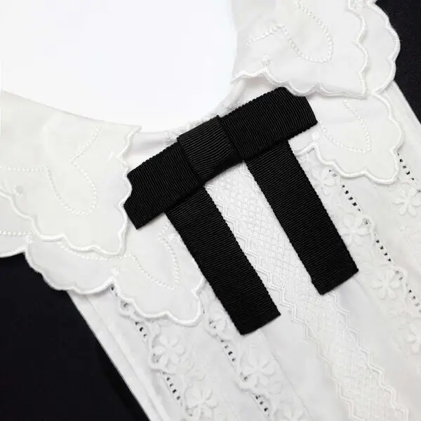 SELF-PORTRAIT Ruffled Bow Mini Dress