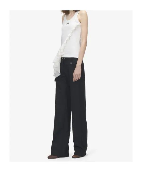 Alexander McQueen Asymmetrical Ruffle Tank Top - Ivory