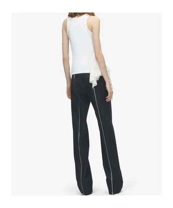 Alexander McQueen Asymmetrical Ruffle Tank Top - Ivory