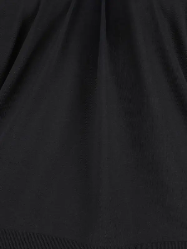 Herno Crewneck Short-sleeved T-shirt With Pleated Detail - Black