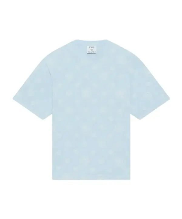 Casablanca Applique Monogram Oversized Short Sleeve T-shirt - Blue
