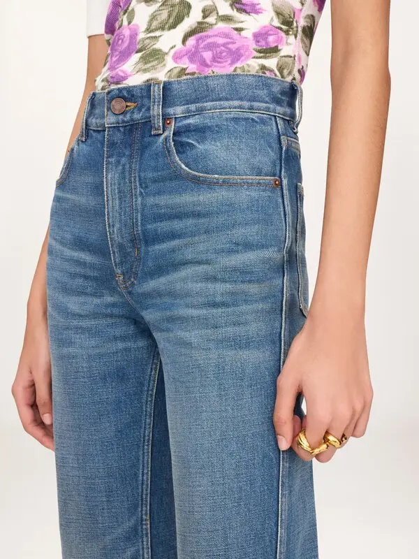 Chloé Straight-leg Jeans In Medium Wash - Blue