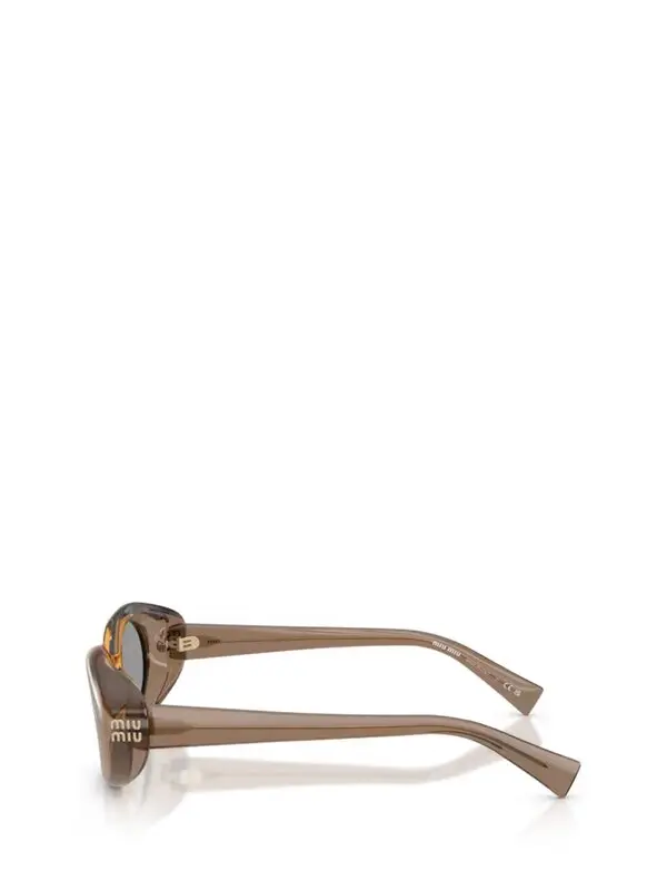 Miu Miu Oval Full Rim Sunglasses - Light Brown