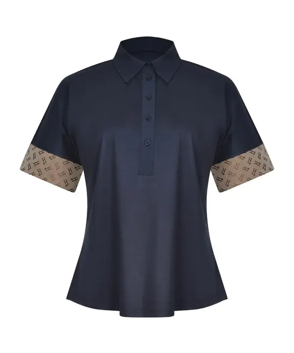 Herno Logo Trim Polo T-shirt - Black