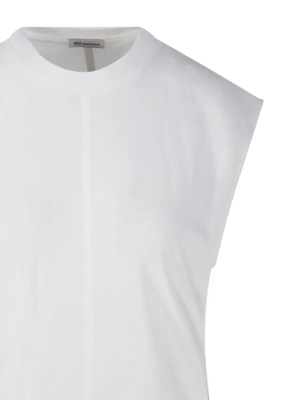 AMI Paris Sleeveless Fitted Top
