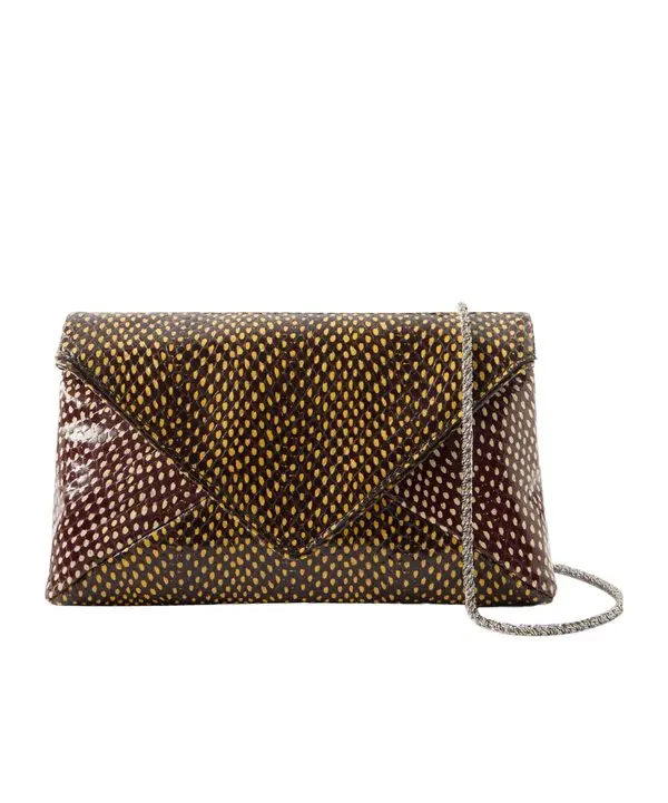 Dries Van Noten Printed Snake-effect Leather Shoulder Bag - Black