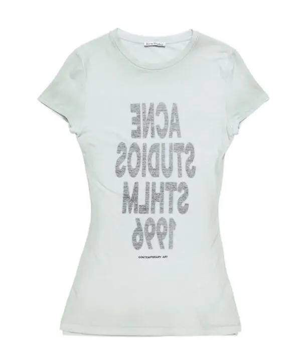 Acne Studios Contemporary Art Crewneck T-shirt - Cool Grey