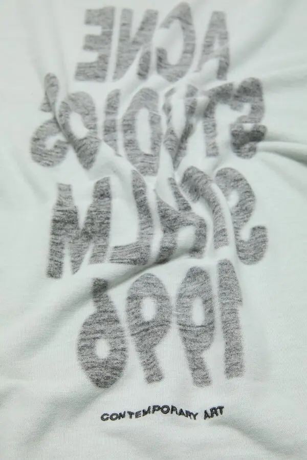 Acne Studios Contemporary Art Crewneck T-shirt - Cool Grey