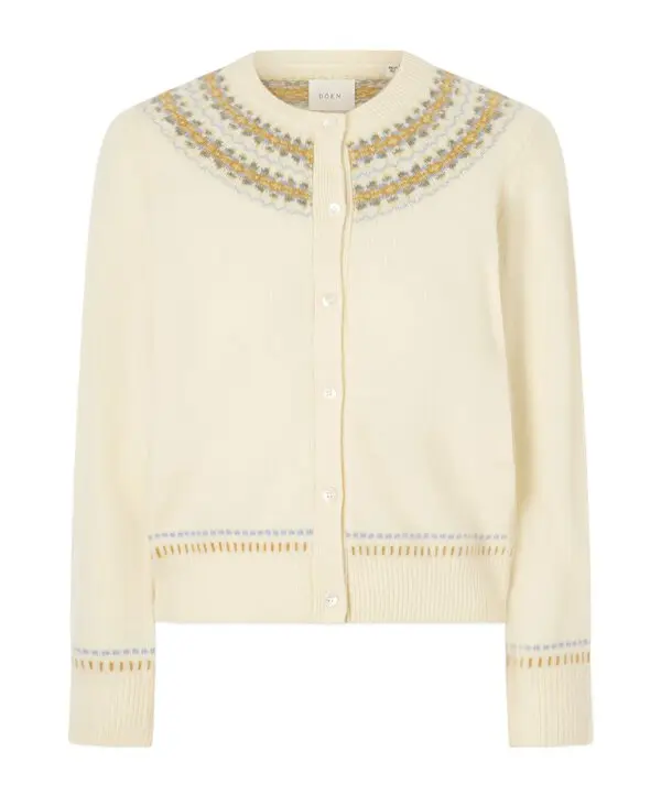 DÔEN Olympe Wool-blend Cardigan - White