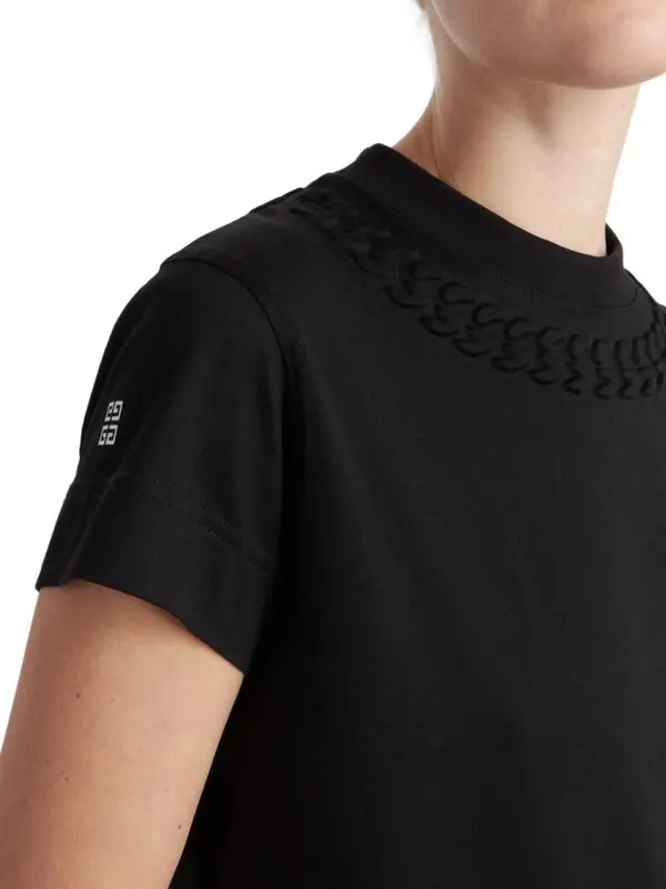 Givenchy Embossed Chain Collar Slim-fit T-shirt