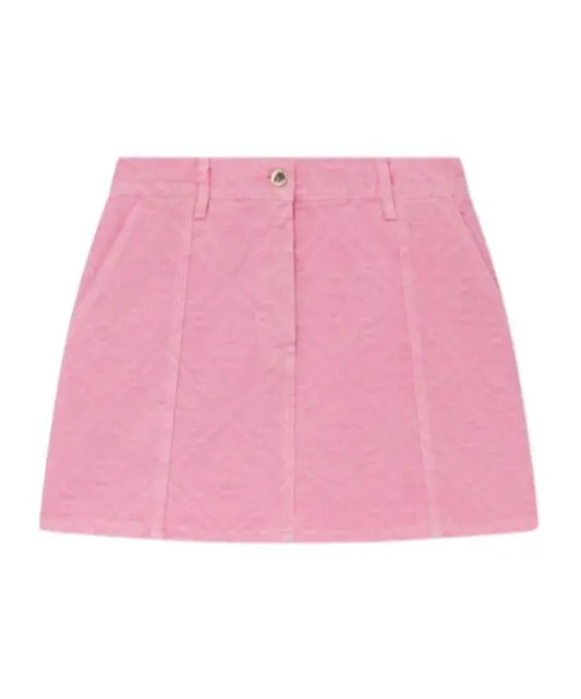 Casablanca Monogram Denim Mini Skirt