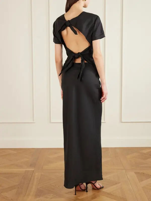 Cult Gaia Safa Backless Shirt With Bow Detail