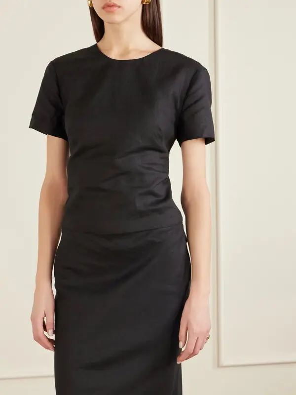 Cult Gaia Safa Backless Shirt With Bow Detail