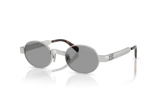 Miu Miu Oval Full Rim Sunglasses - Silver