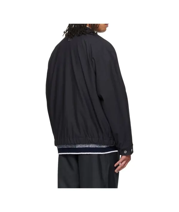 WOOYOUNGMI Pinstriped Zip Up Casual Jacket