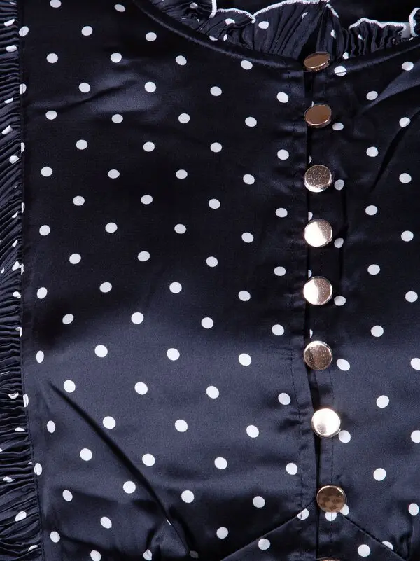 SELF-PORTRAIT Ruffled Polka Dot Maxi Dress