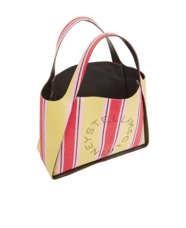 Stella McCartney Striped Logo Embellished Tote Bag - Multicolor