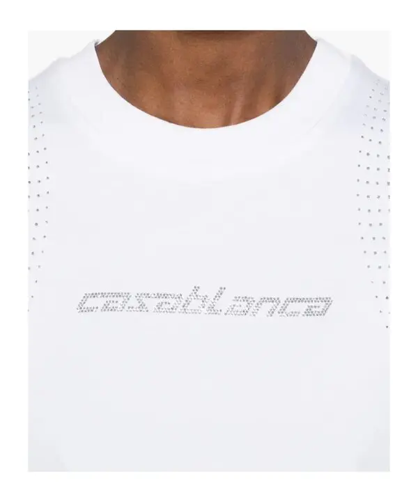 Casablanca Short-sleeved Crewneck Dress With Crystal Embellishment