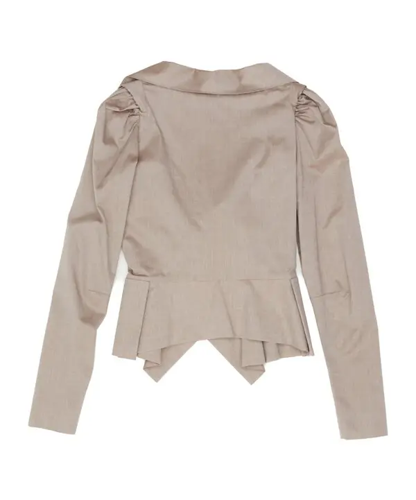 VIVIENNE WESTWOOD Long-sleeved Shirt With Ruffled Hem - Brown