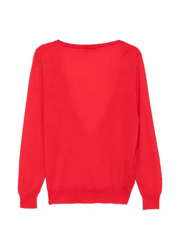 Prada Cashmere V-neck Sweater - Red