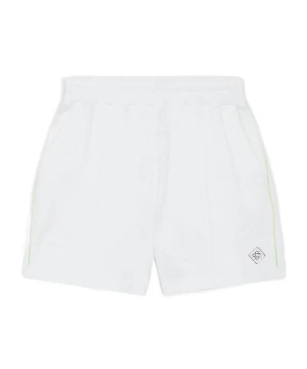 Casablanca Towelling Monogram Bermuda Shorts - White