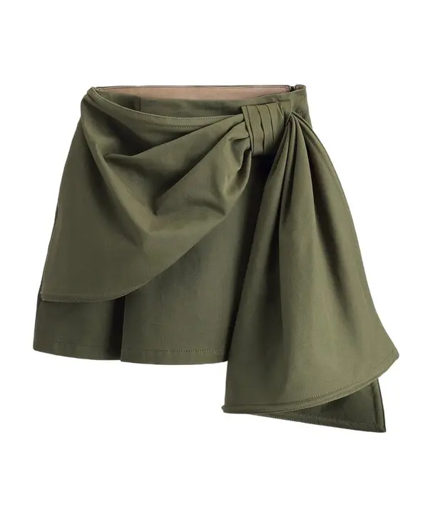 Dior Draped Miniskirt With Bow Detail