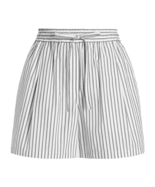 Dolce & Gabbana Striped Cotton And Silk-blend Drawstring Shorts - Multi-color