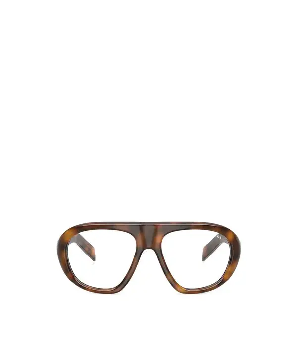 Prada Full-rimmed Eyeglasses With Plano Lenses - Brown