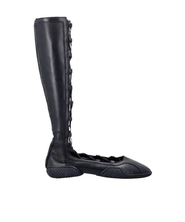 MIISTA Mathilda Lace-up Knee-high Boots - Black