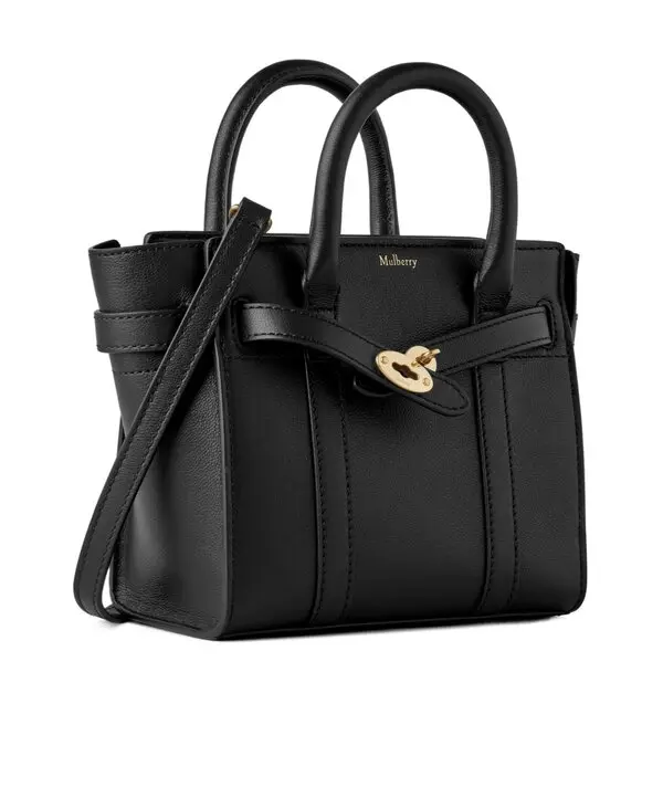 Mulberry Bayswater Logo Stamped Mini Crossbody Bag - Black