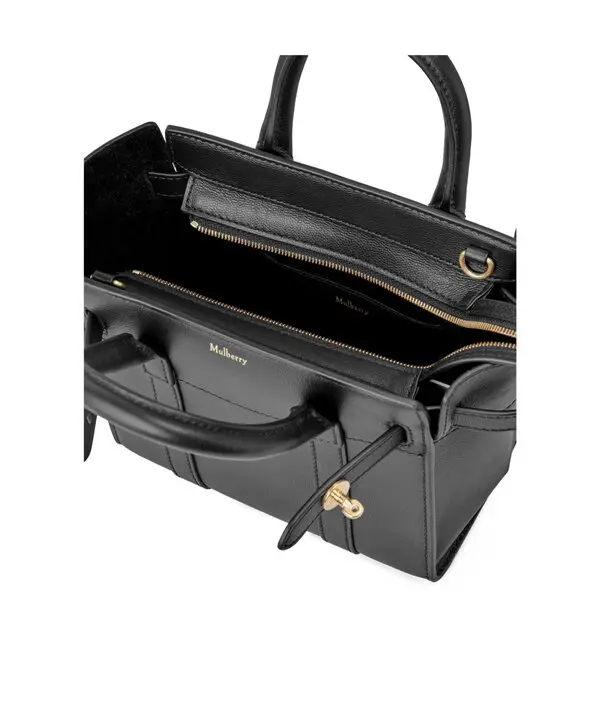 Mulberry Bayswater Logo Stamped Mini Crossbody Bag - Black