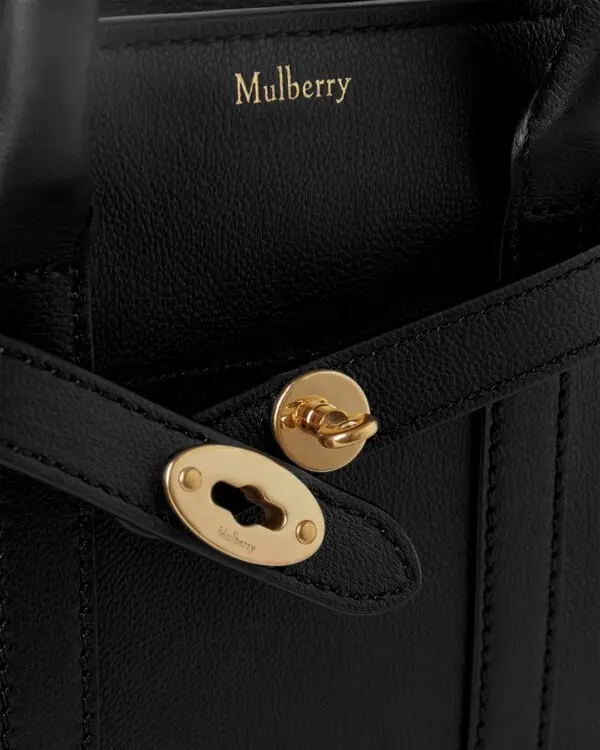 Mulberry Bayswater Logo Stamped Mini Crossbody Bag - Black