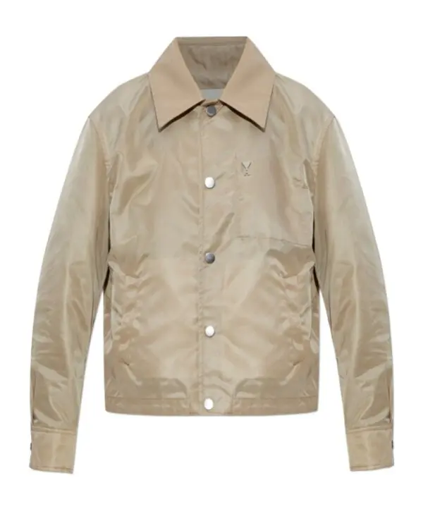 AMI Paris De Coeur Stud Buttoned Jacket - Beige