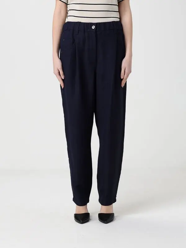 Brunello Cucinelli Elasticated Waist Straight Leg Trousers - Black