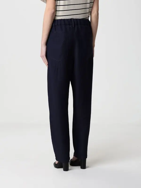 Brunello Cucinelli Elasticated Waist Straight Leg Trousers - Black
