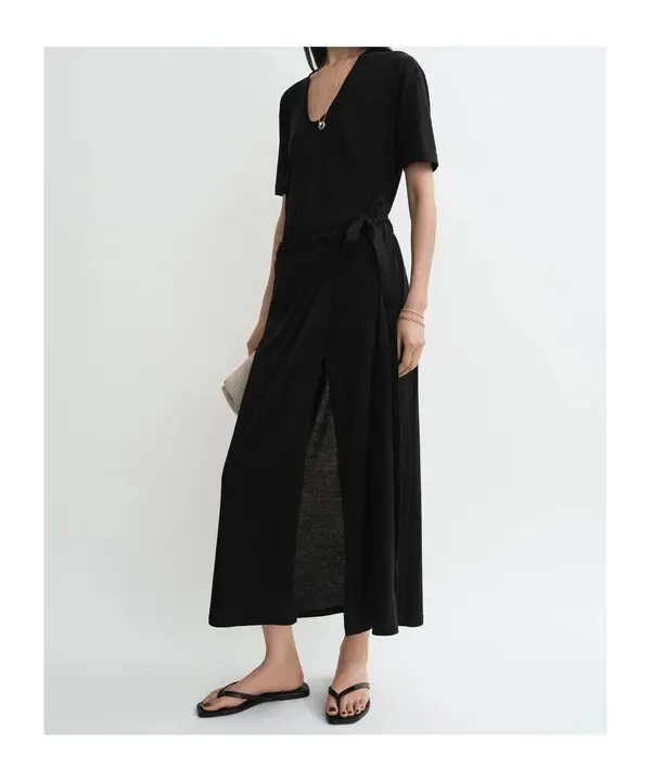 TOTEME Tie-fastened Midi Skirt - Black