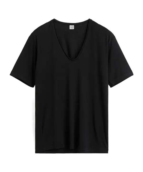 TOTEME Short Sleeve Scoop Neck T-shirt