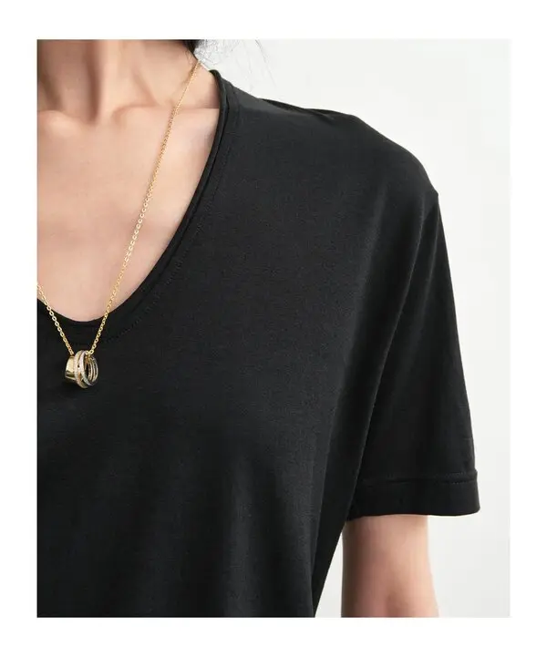 TOTEME Short Sleeve Scoop Neck T-shirt