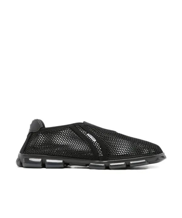 Miu Miu Mesh Slip-on Sneakers - Black
