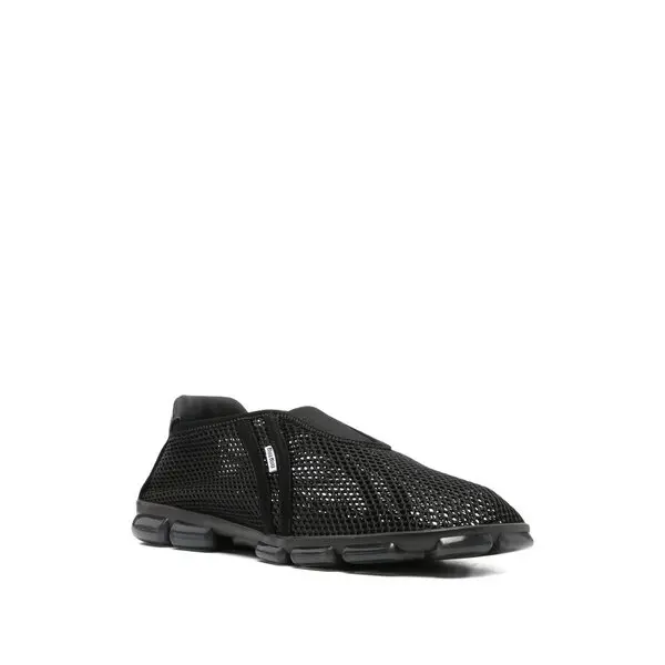 Miu Miu Mesh Slip-on Sneakers - Black
