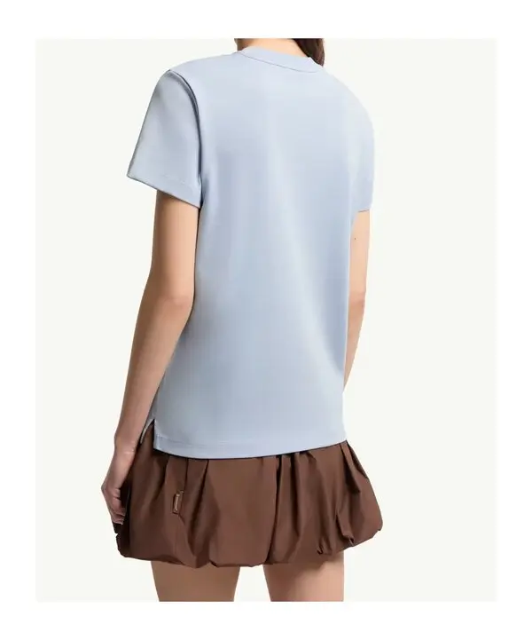 Moncler Logo Embroidery Cotton T-shirt