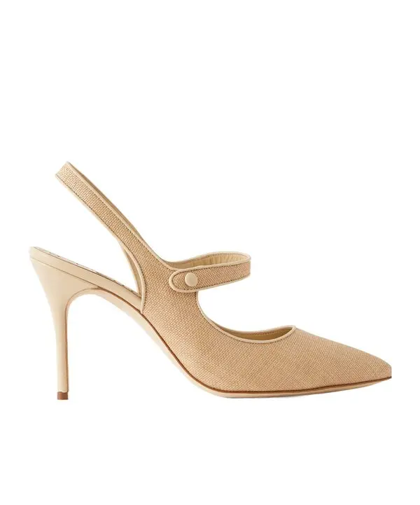 Manolo Blahnik Suede Slingback Pumps