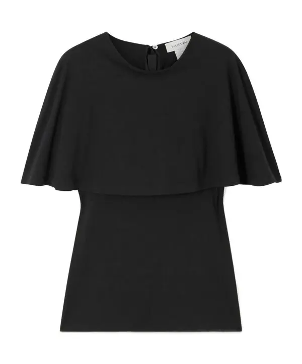 LANVIN Layered Detail T-shirt - Black