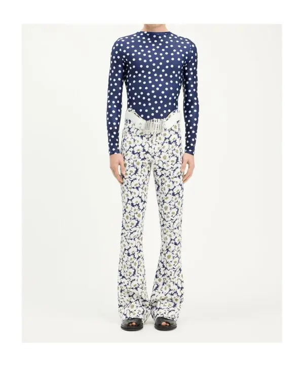JEAN PAUL GAULTIER Polka Dot Long Sleeve Top