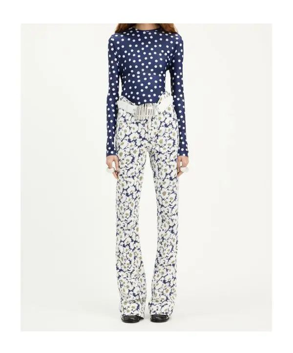 JEAN PAUL GAULTIER Polka Dot Long Sleeve Top