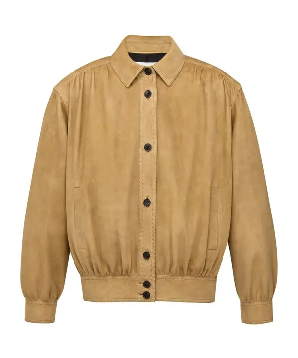 Saint Laurent Suede Button-up Jacket
