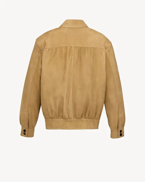 Saint Laurent Suede Button-up Jacket