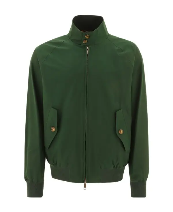 BARACUTA High-neck Zip-up Jacket - Green