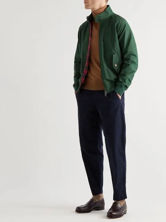 BARACUTA G9 Harrington Zip-up Bomber Jacket - Green